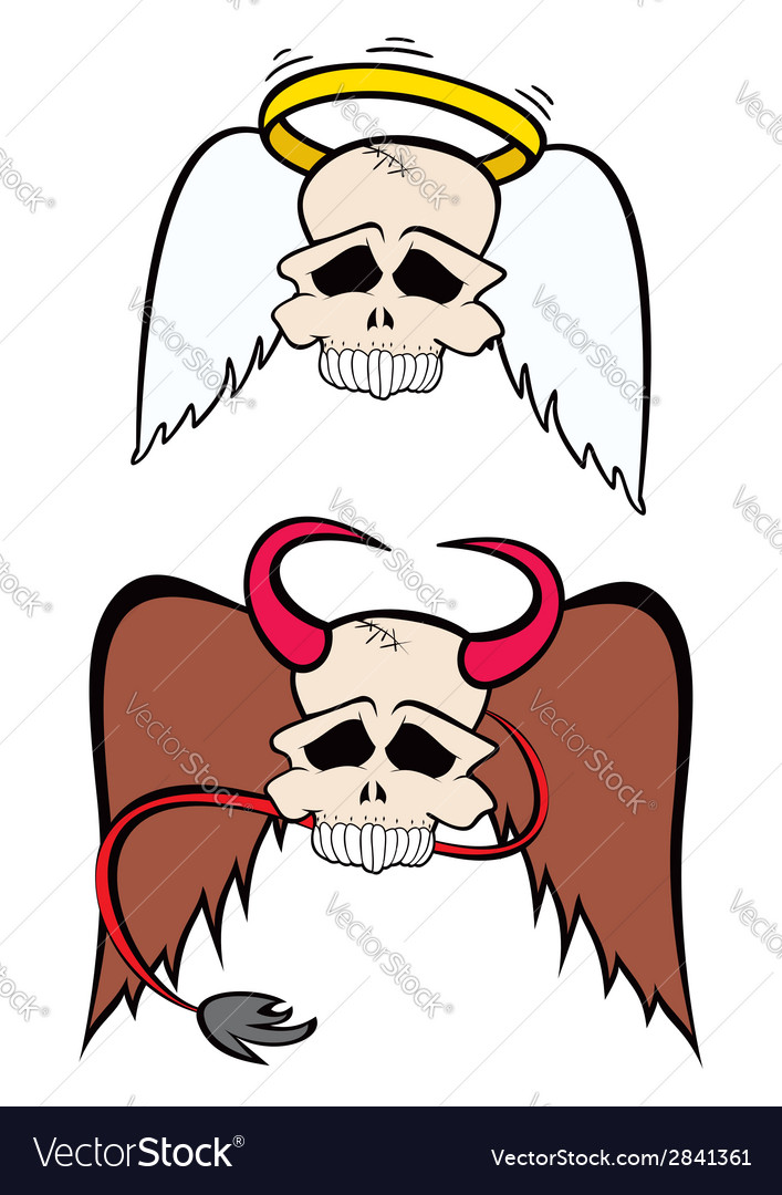 Angel and devil Royalty Free Vector Image - VectorStock