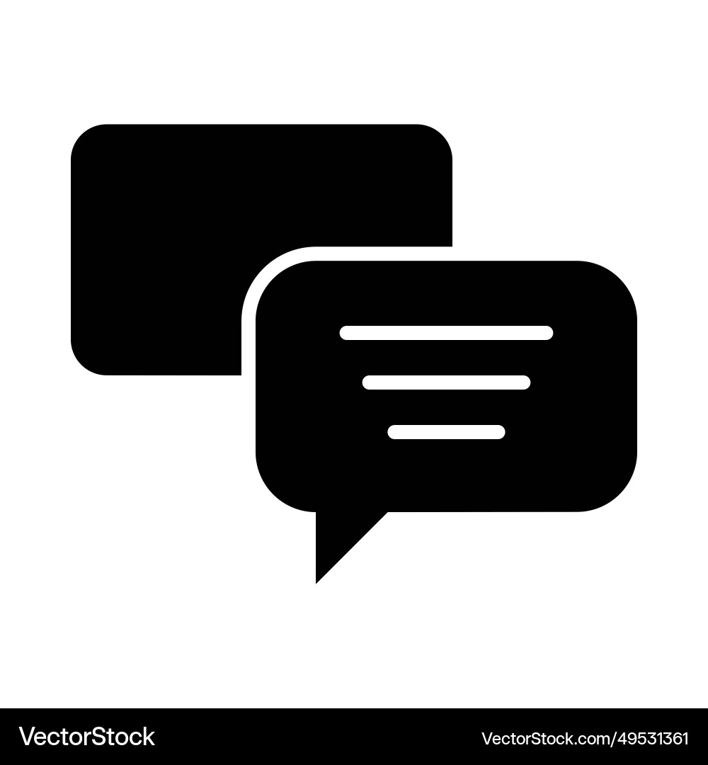 Chat glyph icon for personal and commercial use Vector Image