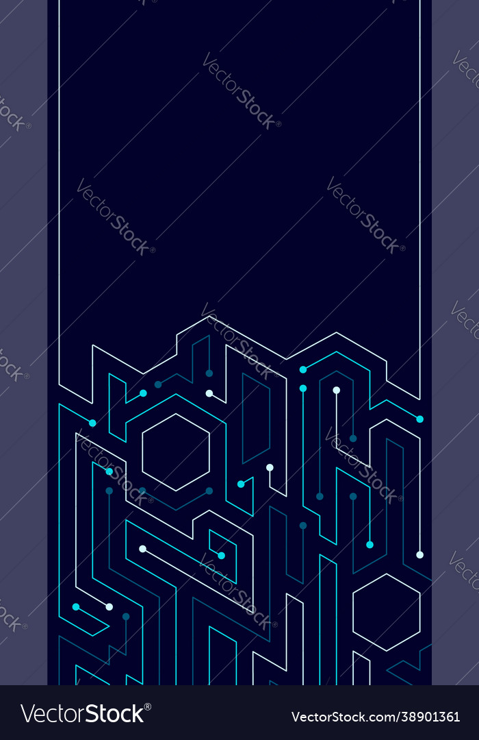 Chip concept future cyberpunk computer elements Vector Image