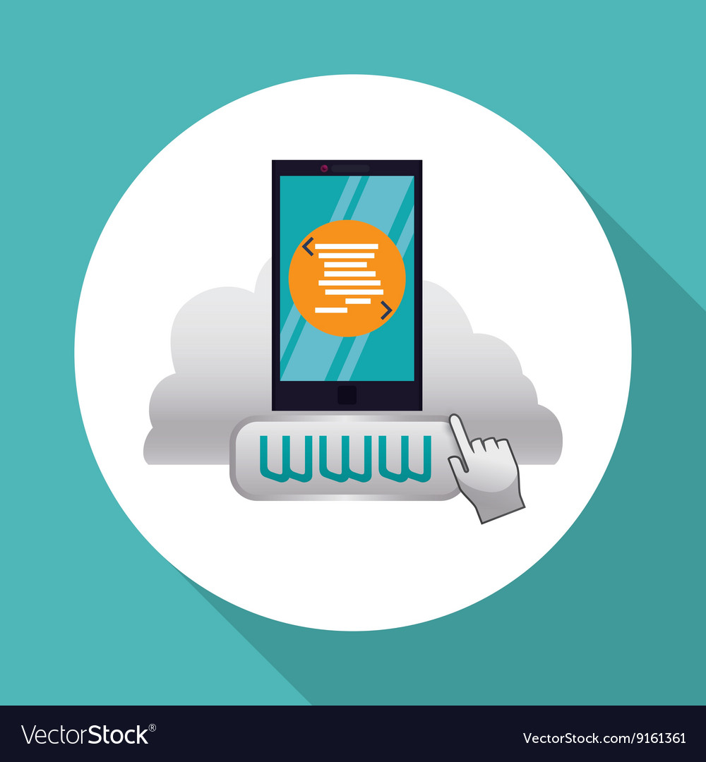 Cloud computing design media icon isolated Vector Image