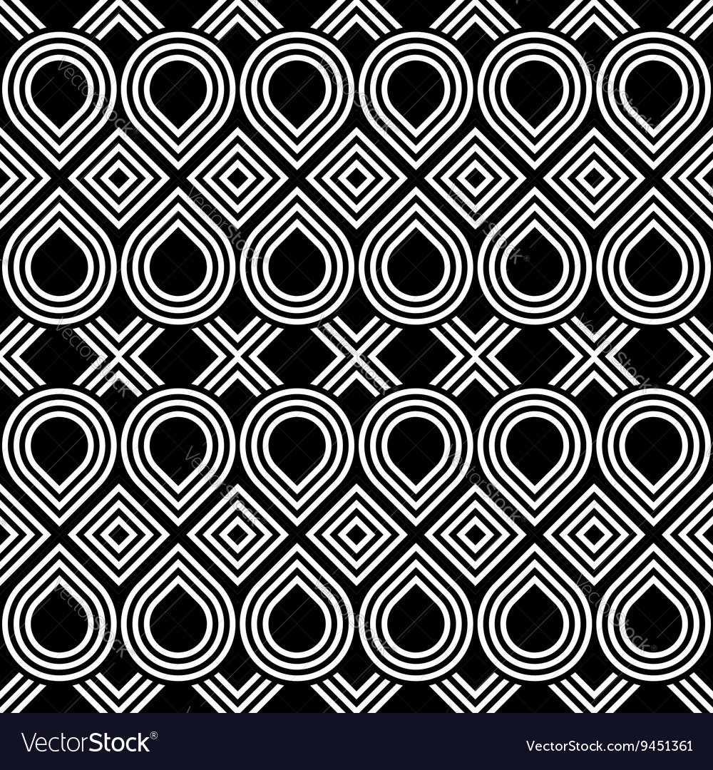 Design seamless monochrome geometric pattern Vector Image
