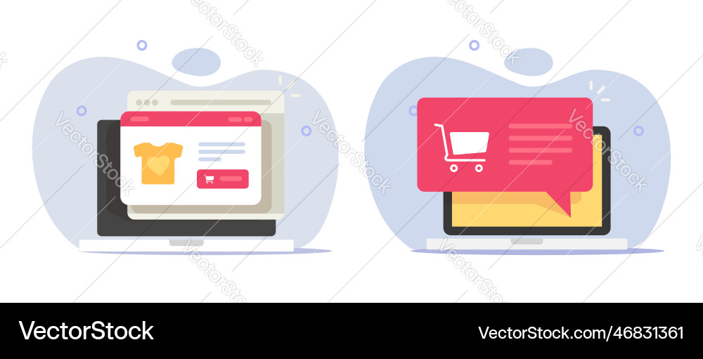 Ecommerce online store shop website page on Vector Image
