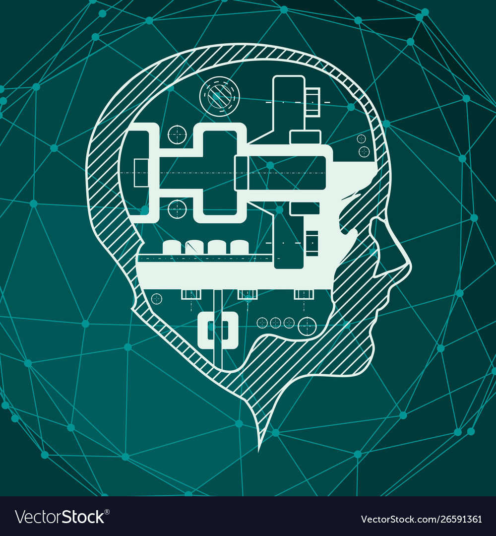 Human profile view Royalty Free Vector Image - VectorStock