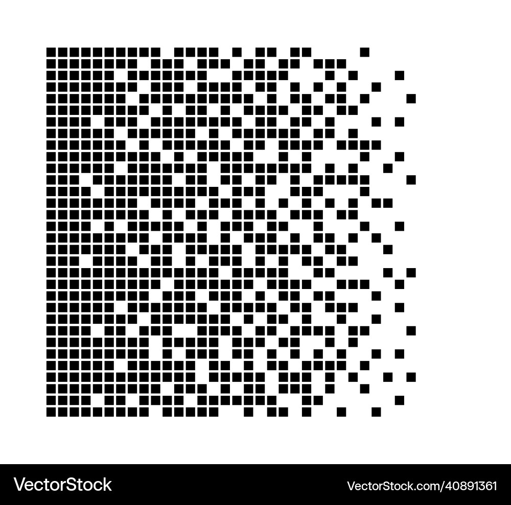 Pixel disintegration background decay effect Vector Image