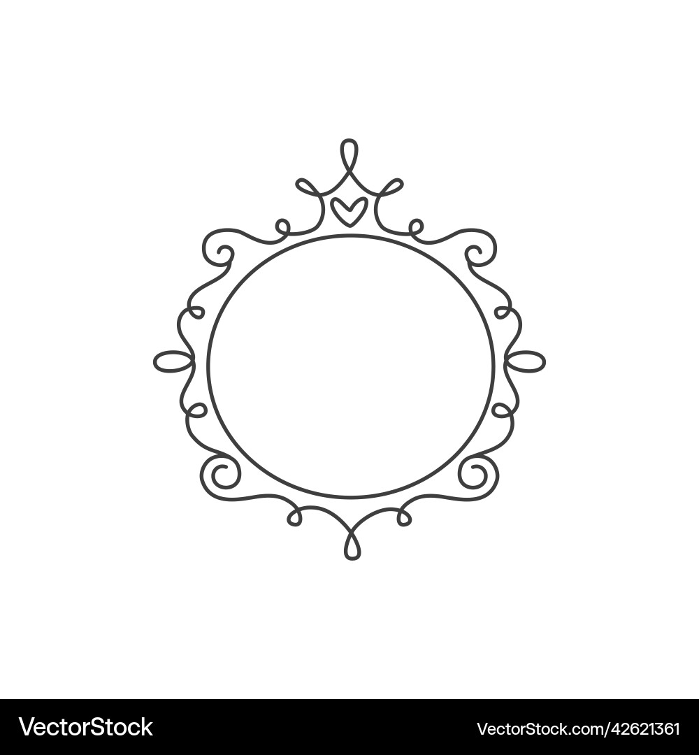 Princess frame royal mirror frame and majestic Vector Image