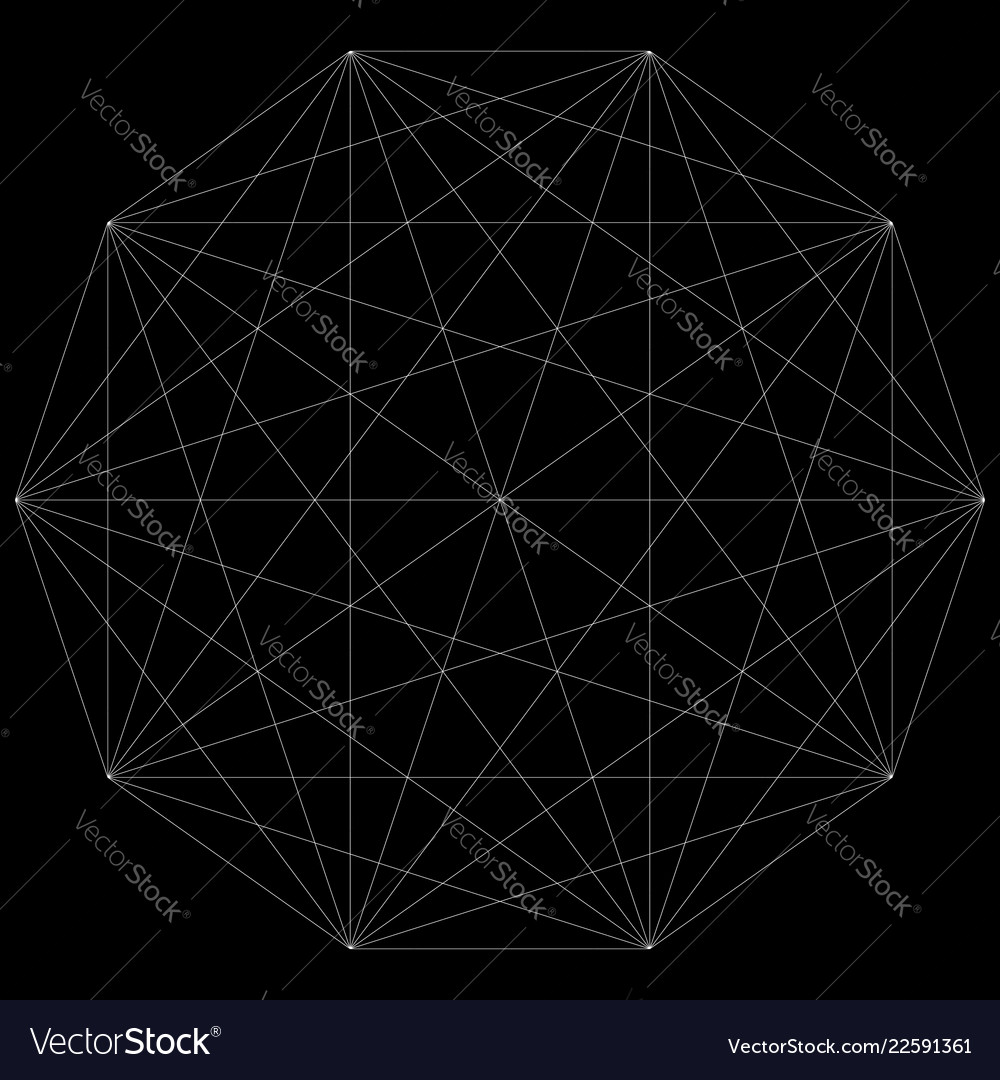 Segmented element with grid geometrical shape Vector Image