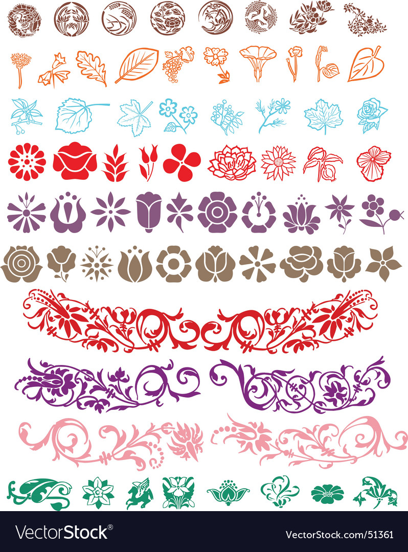Set of vintage design elements Royalty Free Vector Image