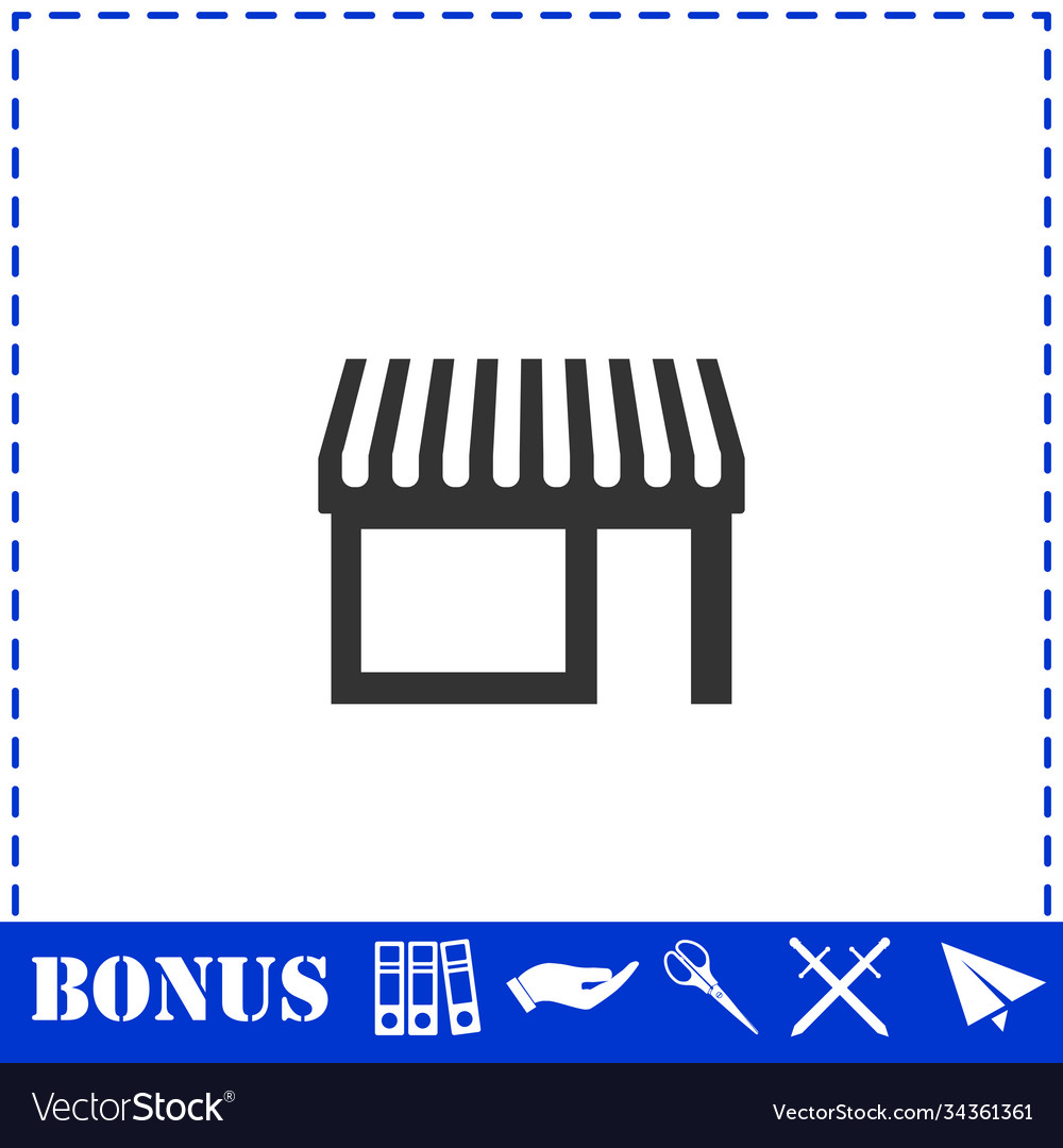 Showcase icon flat Royalty Free Vector Image - VectorStock