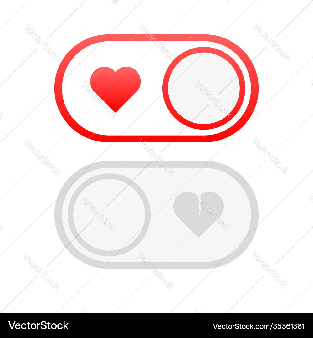 Trendy love switch great design for any purposes Vector Image