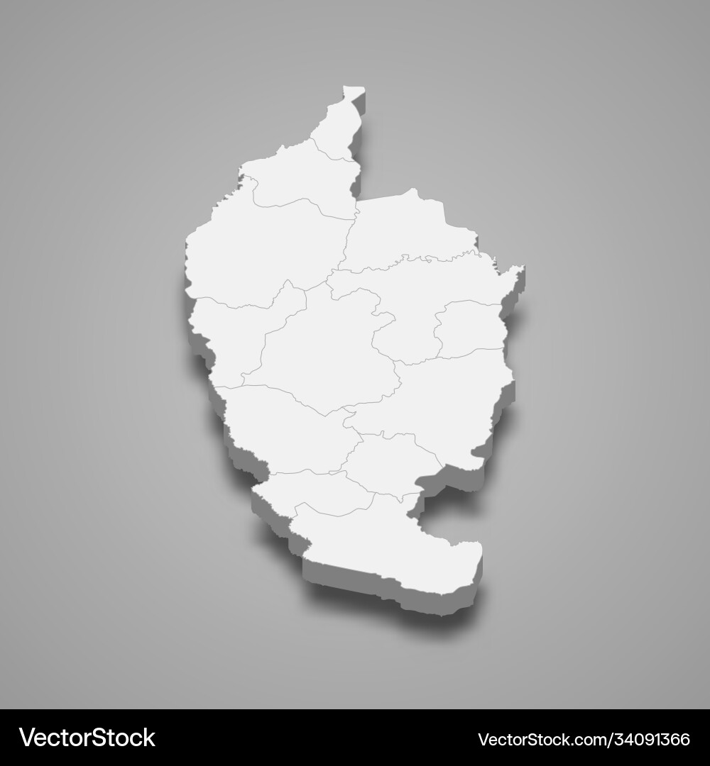 3d map maha sarakham is a province thailand Vector Image