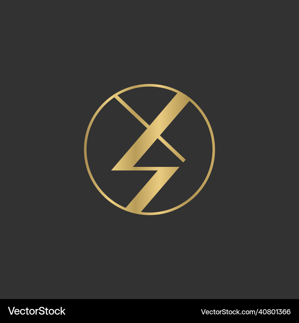 Alphabet initials logo xs sx x and s Royalty Free Vector