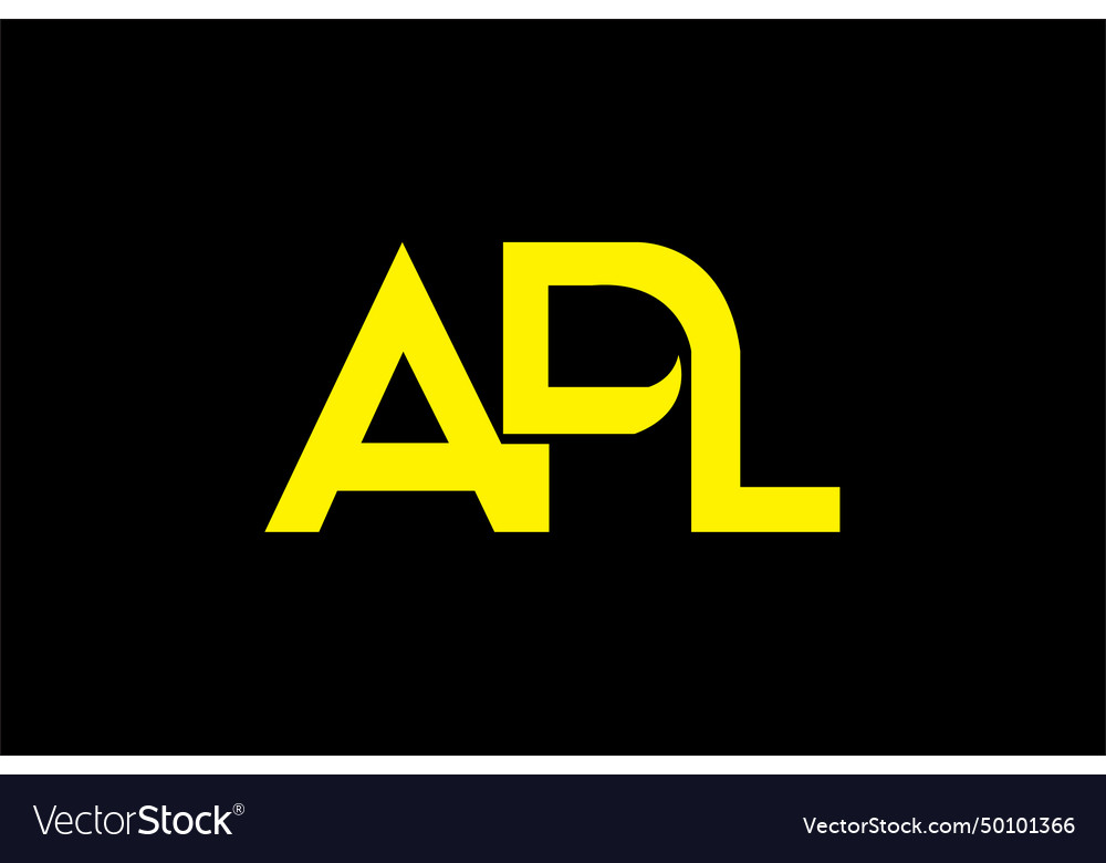 Apl logomark concept file Royalty Free Vector Image