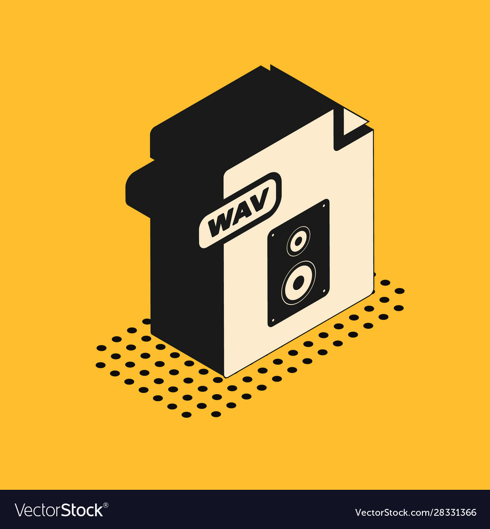 Isometric wav file document download wav button Vector Image Isometric wav file document download wav button Vector Image