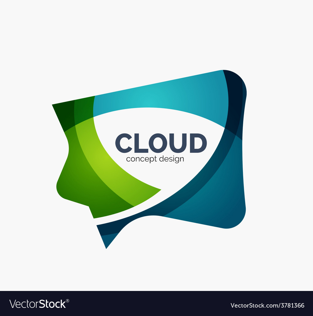 Modern cloud logo Royalty Free Vector Image - VectorStock