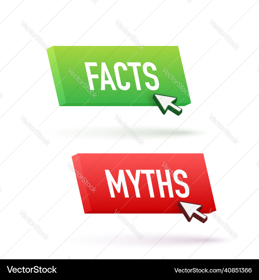 Myths Facts Button Great Design For Any Royalty Free Vector
