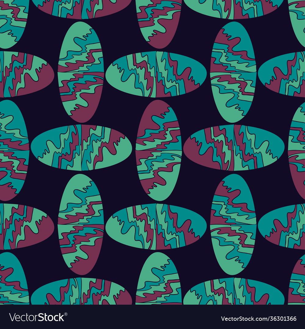 Seamless pattern with abstract geometric oval Vector Image