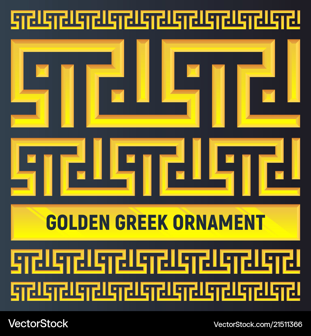 Set of different sized antique golden borders Vector Image