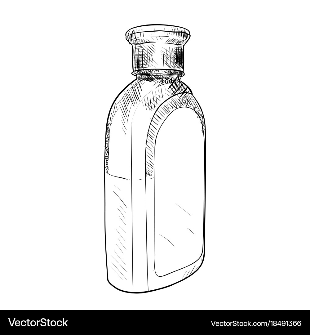 Sketch of bottle Royalty Free Vector Image - VectorStock
