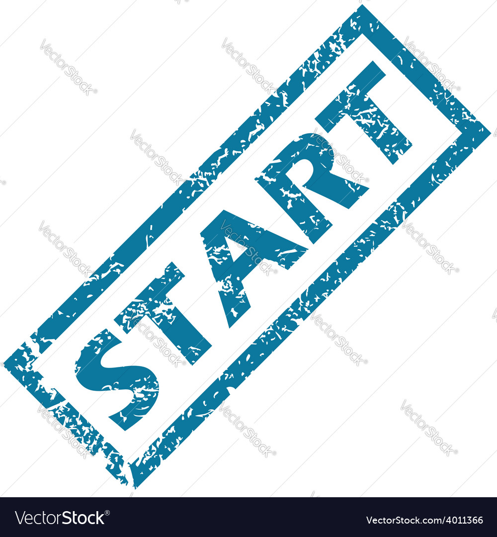 Start rubber stamp Royalty Free Vector Image - VectorStock
