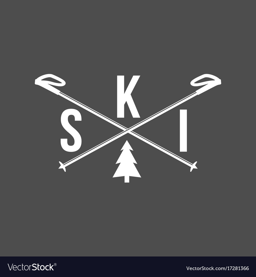 Vintage skiing labels and design elements Vector Image