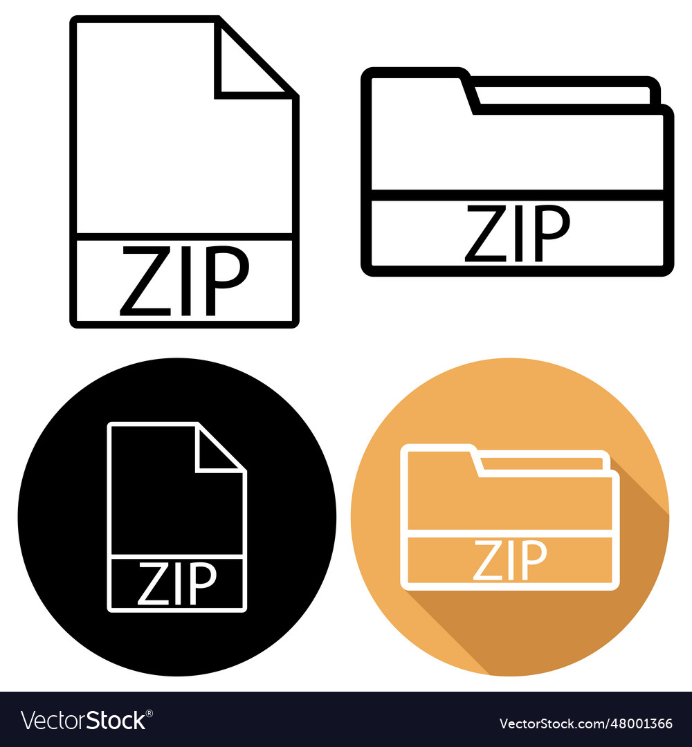 Zip file icon Royalty Free Vector Image - VectorStock