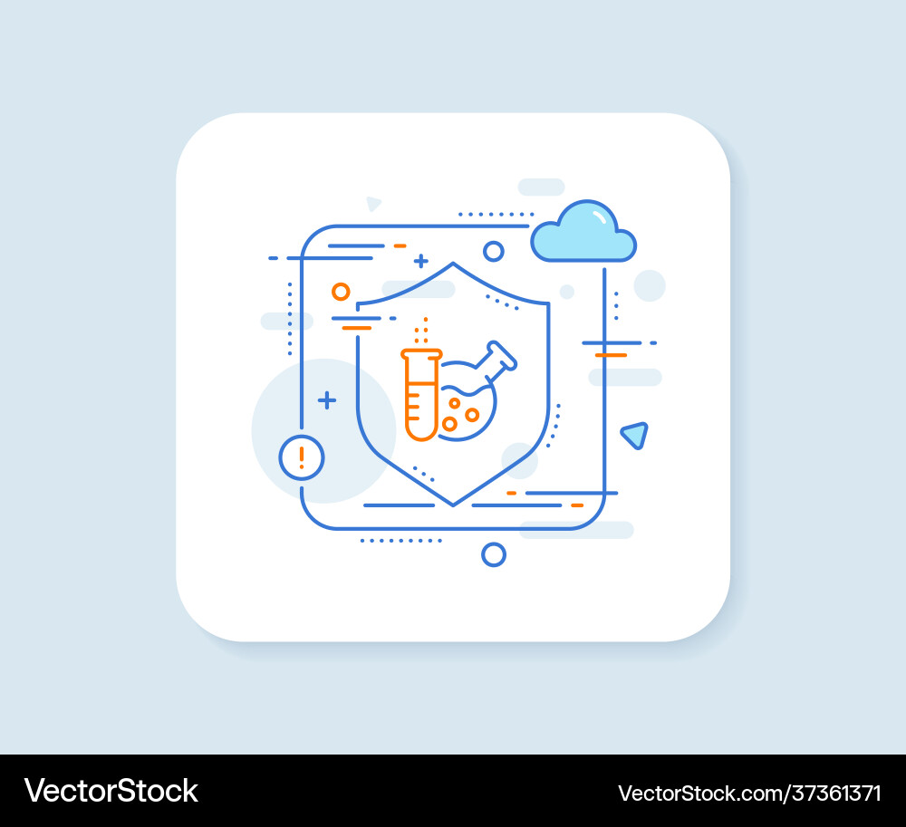 Chemistry lab line icon laboratory flask sign Vector Image