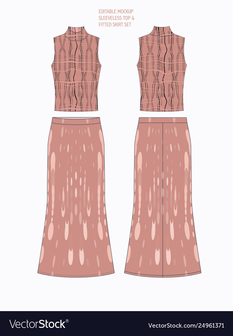 Customizable garment template Royalty Free Vector Image