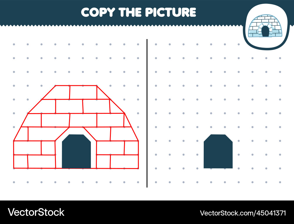 Education game for children copy cute cartoon Vector Image
