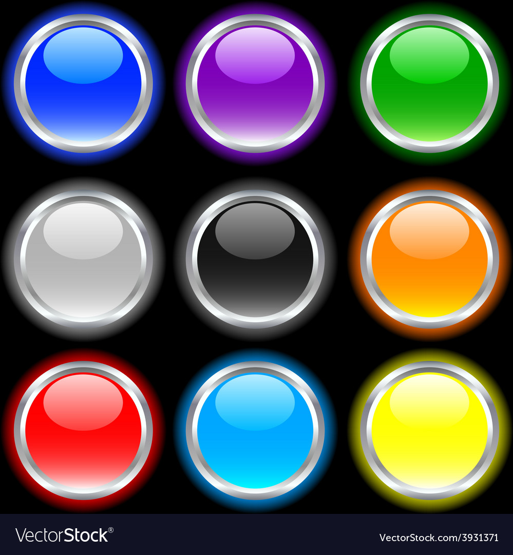 Glossy buttons Royalty Free Vector Image - VectorStock