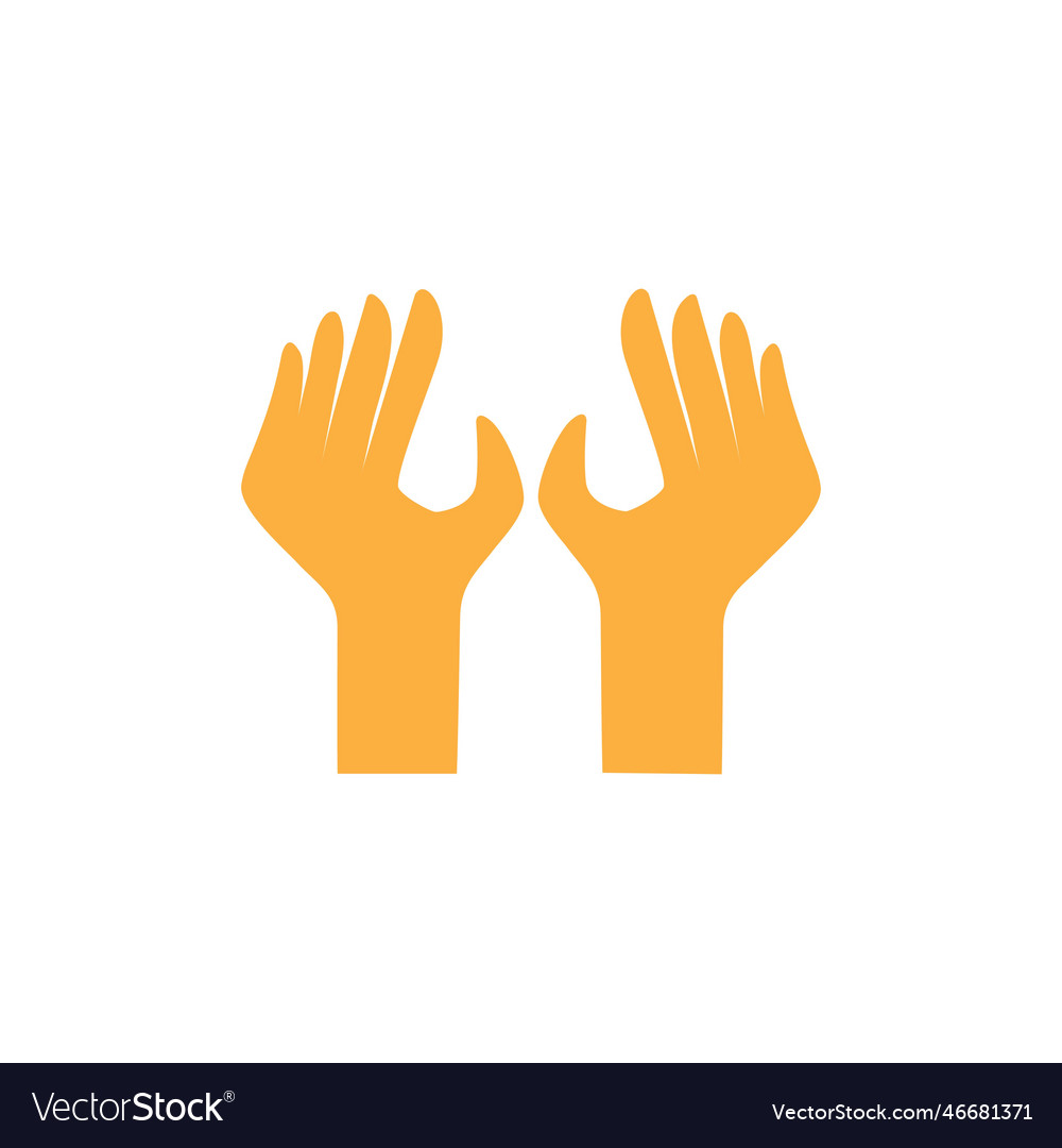 Hand up logo Royalty Free Vector Image - VectorStock