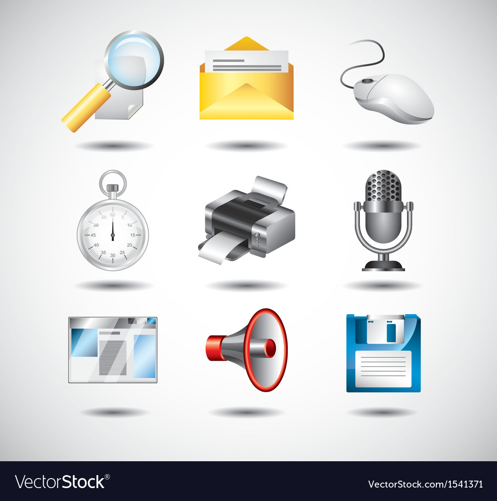 Icons operationsystem items Royalty Free Vector Image