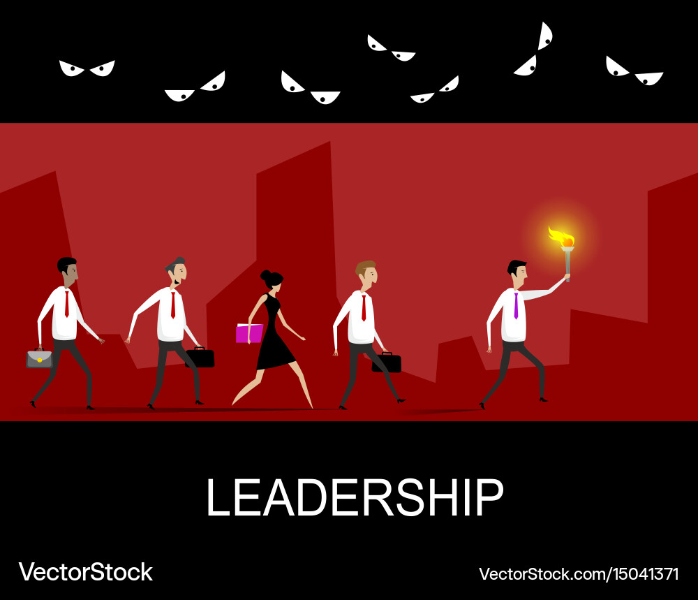 Leadership business concept Royalty Free Vector Image