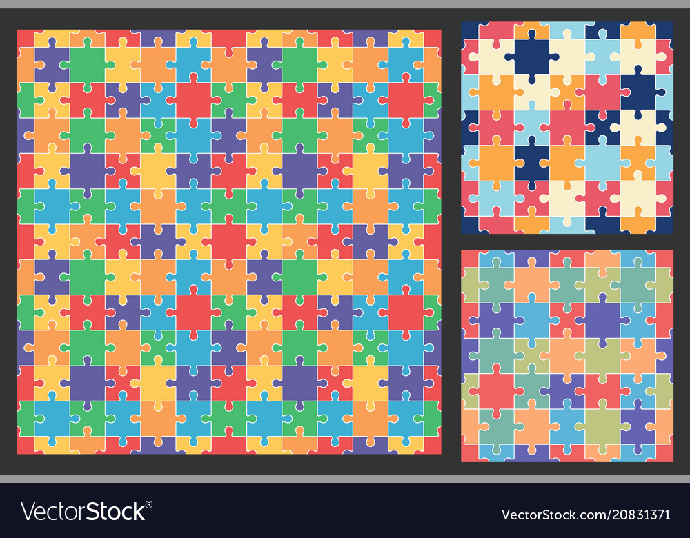 Puzzle colorful pattern Royalty Free Vector Image