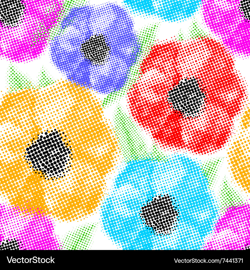 Seamless colorful poppy flowers wallpaper pattern Vector Image