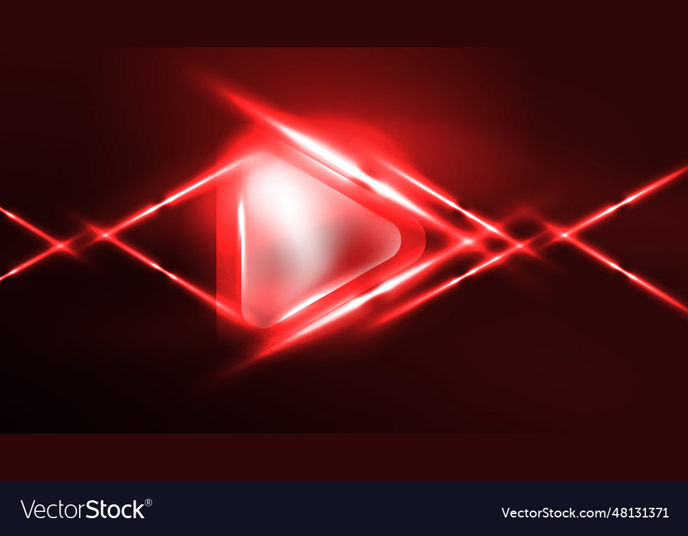 Techno neon triangles with light effects Vector Image