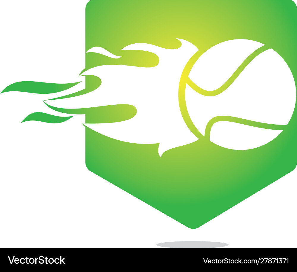 Tennis sport graphic design Royalty Free Vector Image