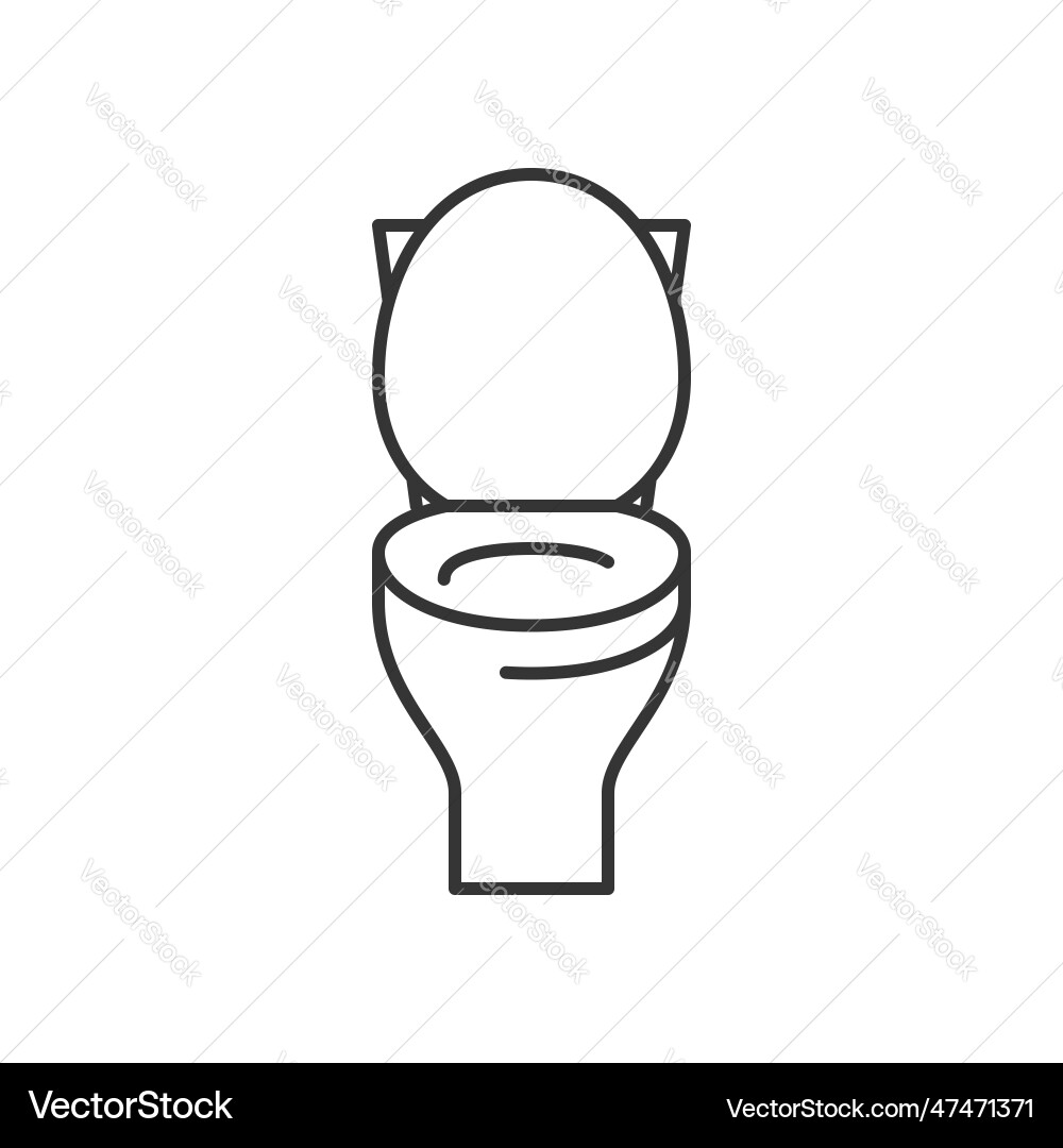 Toilet icon in line style Royalty Free Vector Image