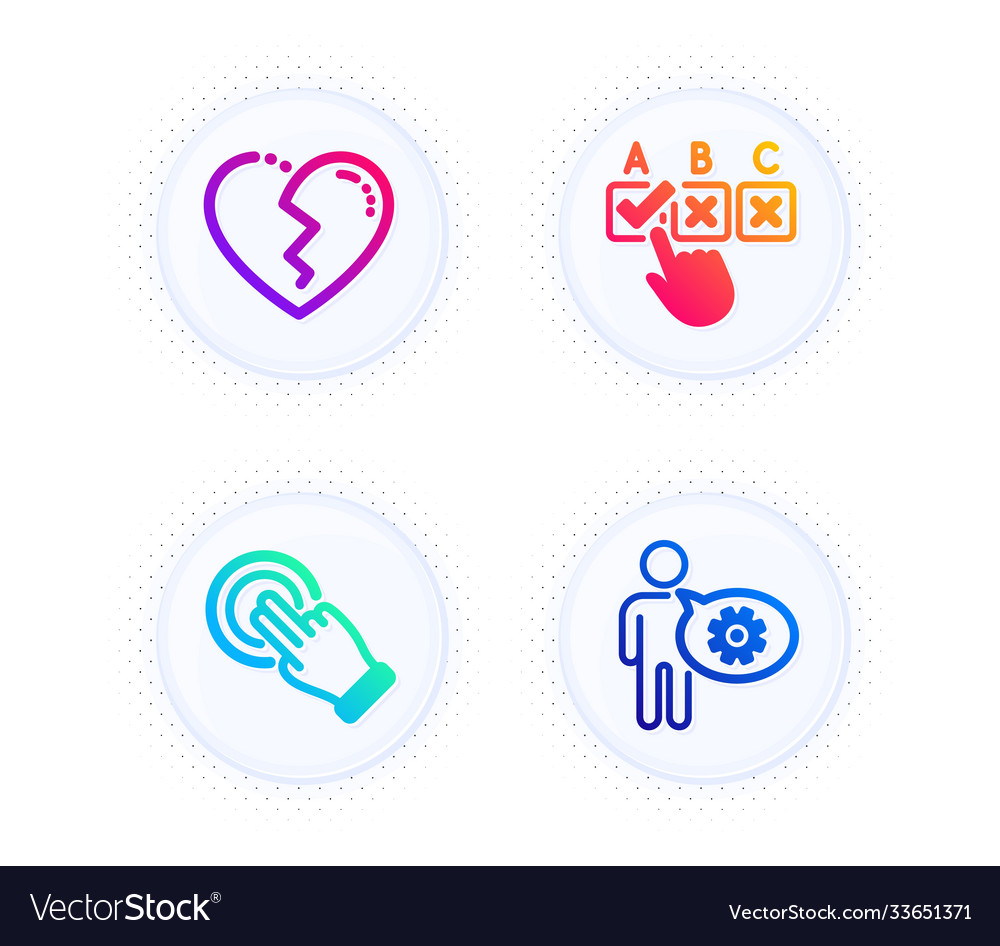 Touchscreen gesture correct checkbox and broken Vector Image