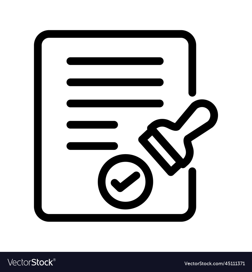 Valid document icon Royalty Free Vector Image - VectorStock