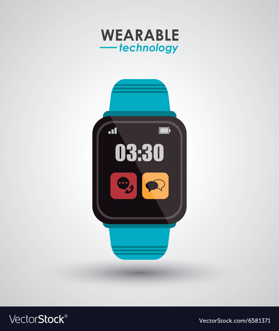 Wearable technology design Royalty Free Vector Image