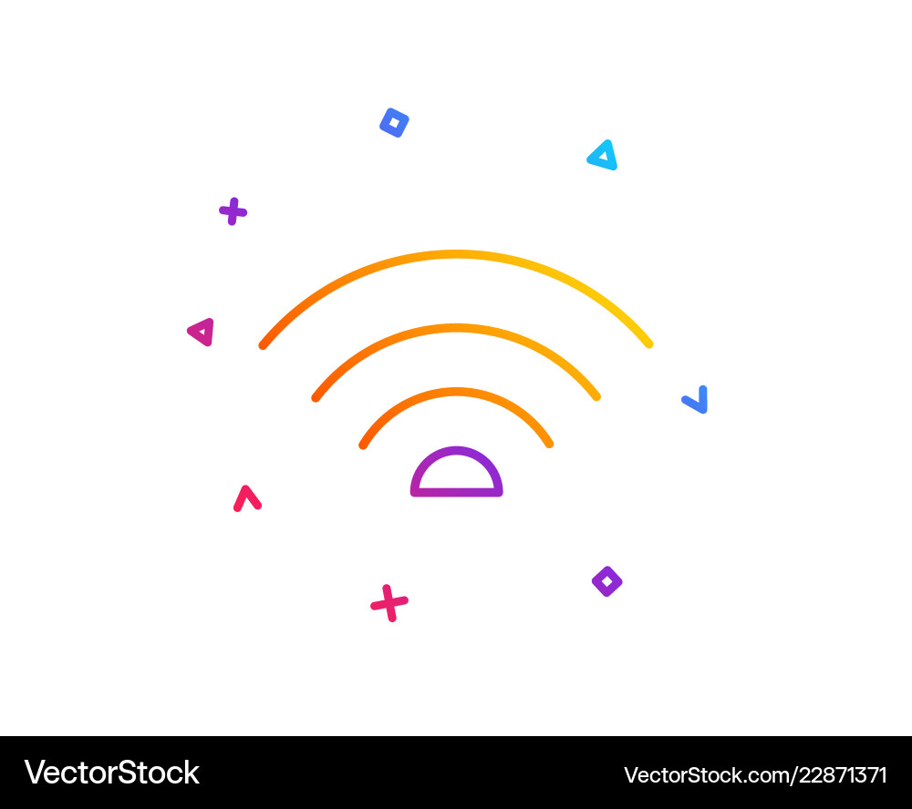 Wifi line icon wi-fi internet sign Royalty Free Vector Image