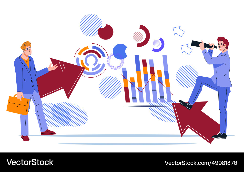 Accounting trading and brokerage services banner Vector Image