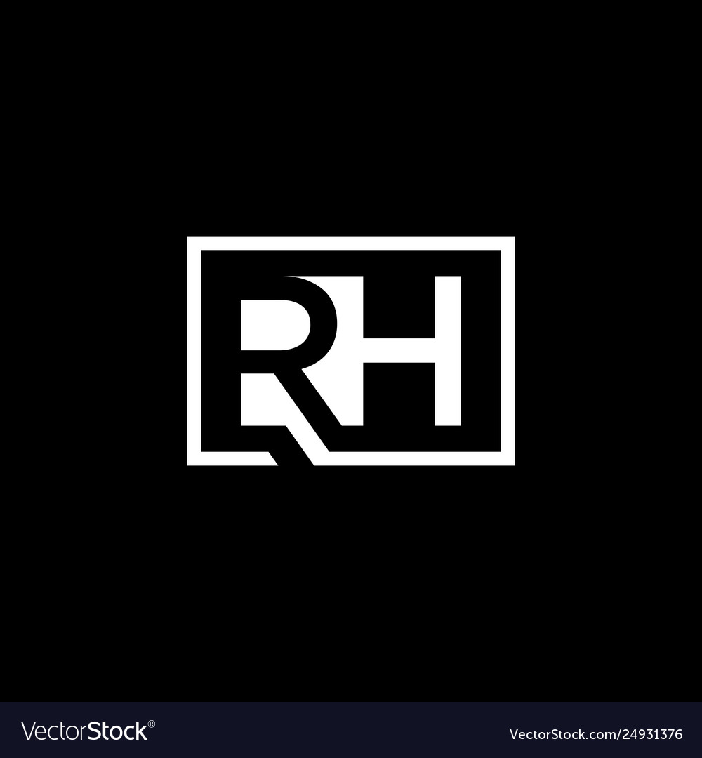 Creative negative space letters Royalty Free Vector Image