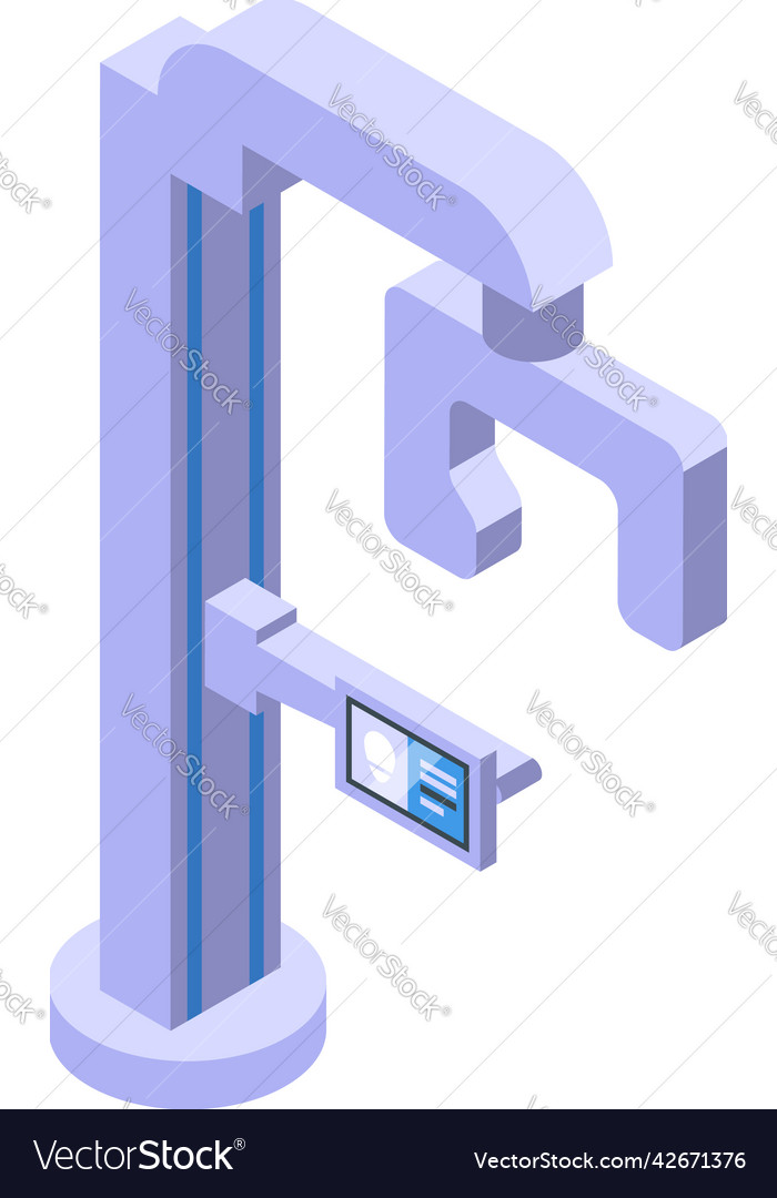 Dental xray device icon isometric body Royalty Free Vector Dental xray device icon isometric body Royalty Free Vector