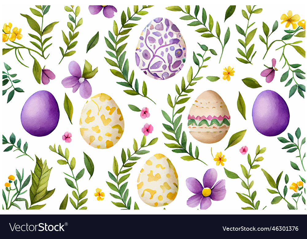 Easter theme pattern Royalty Free Vector Image