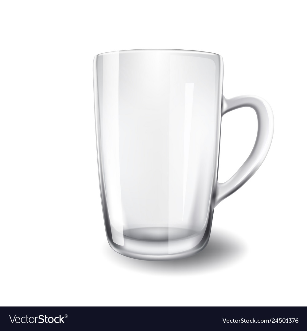 Empty glass isolated Royalty Free Vector Image