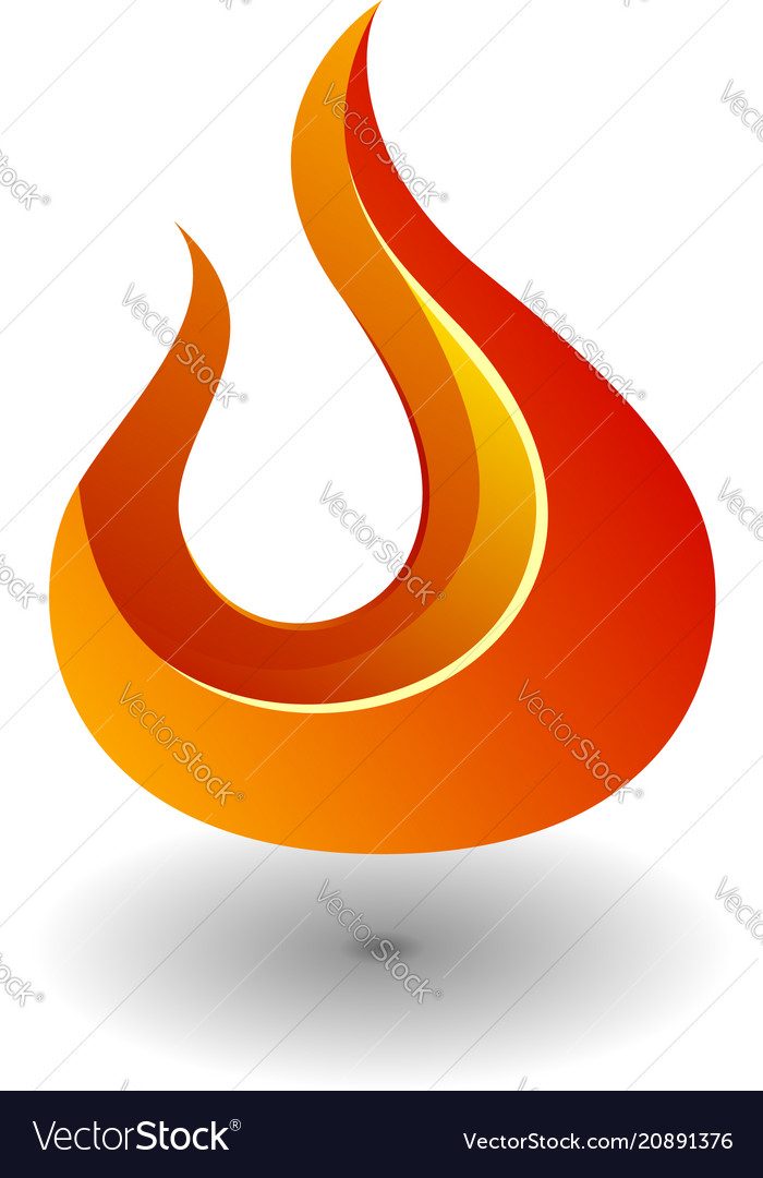 Fire icon design element Royalty Free Vector Image