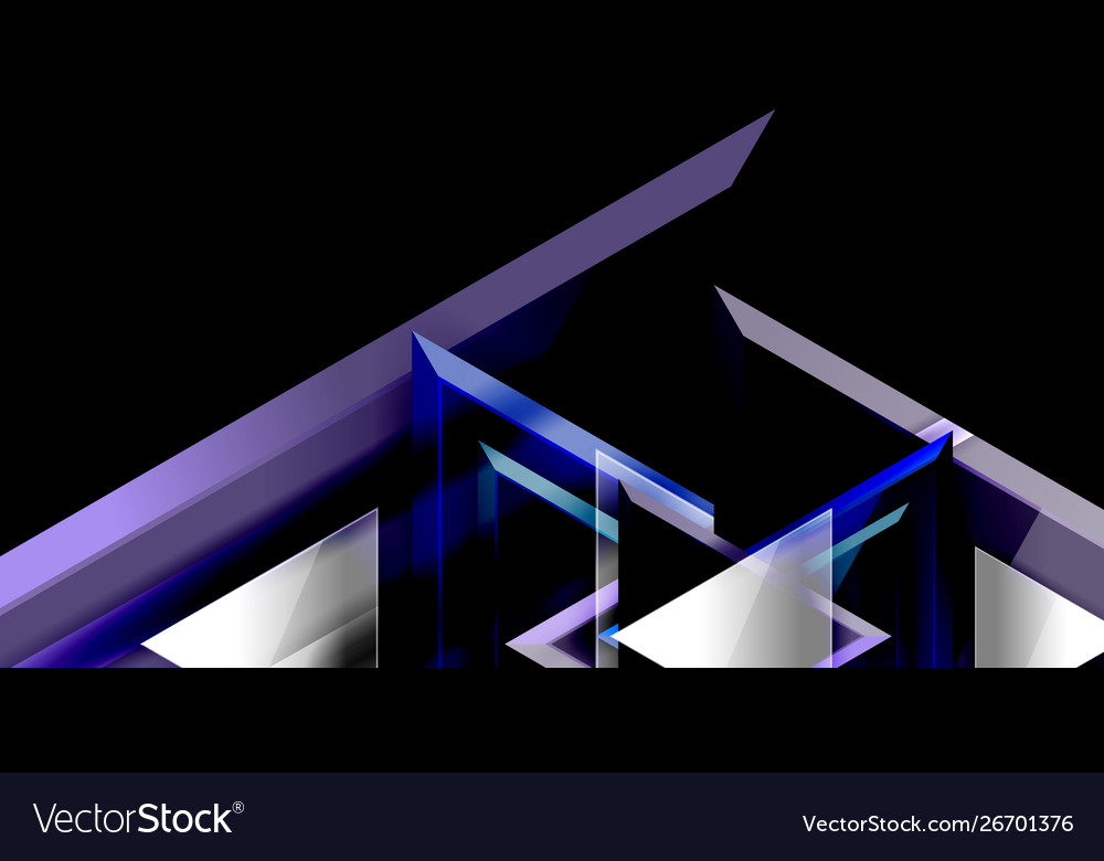 Glossy shiny triangles background Royalty Free Vector Image