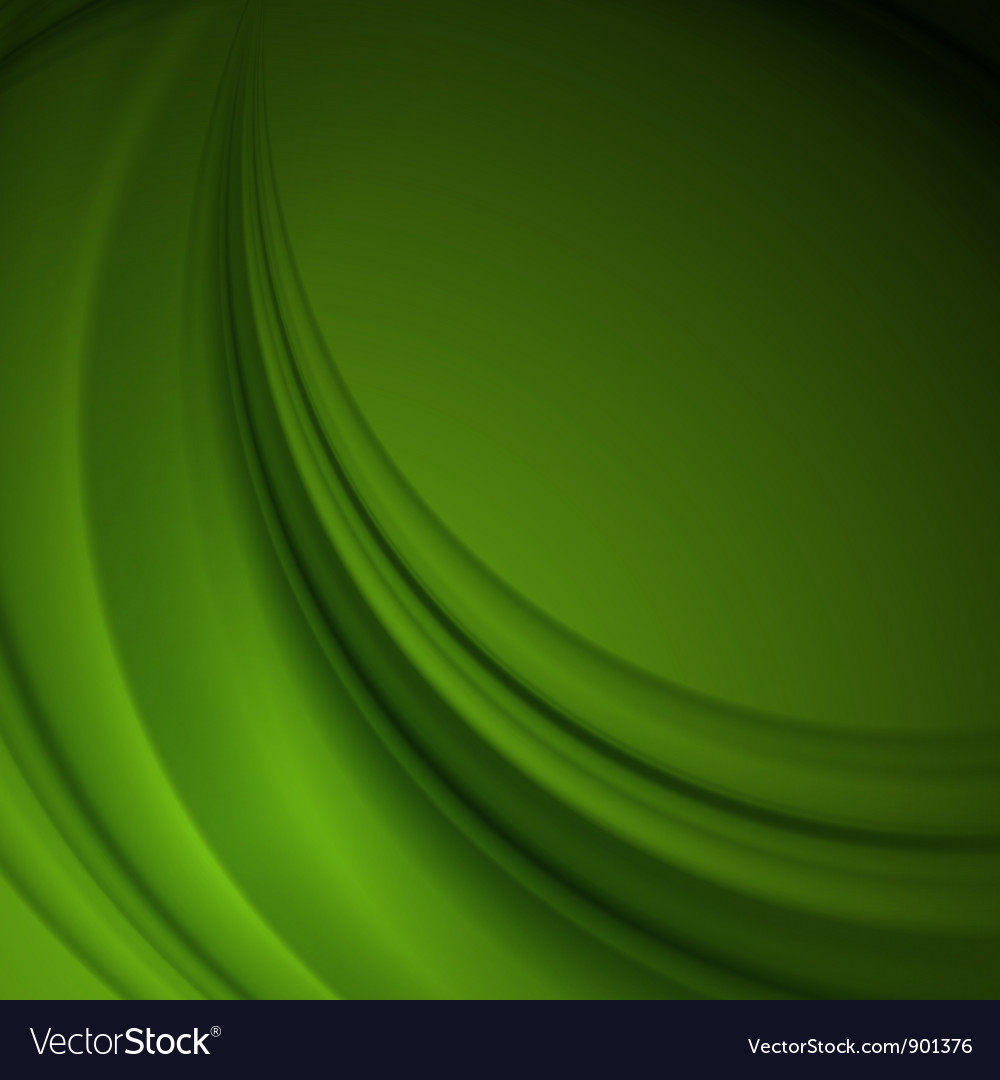 Green smooth lines background Royalty Free Vector Image