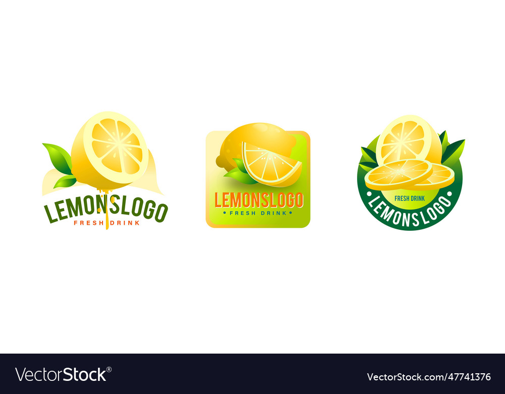 Lemons fruit logo design Royalty Free Vector Image